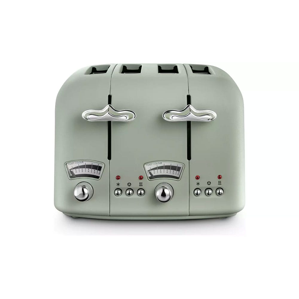 De’Longhi Argento Flora 4 Slice Toaster Green CT04GR | Peppermint Green ...